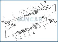 China 232-63-52500 2326352500 Leaning Cylinder Seal Kit Fits KOMATSU GD300A-1 for sale