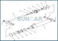 China 237-63-32500 2376332500 Lift Cylinder Service Kit For GRADERS KOMATSU for sale