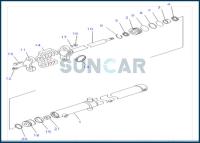 China 23E-63-12101 23E6312101 Blade Lift Cylinder Seal Kit For GD305A KOMATSU for sale