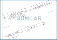 China 23E-63-12102 23E6312102 Blade Lift Cylinder Seal Kit Fits GD305A-1 KOMATSU for sale