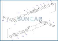 China 23E-63-42102 23E6342102 Cylinder Seal Kit For Blade Side Shift Fits KOMATSU for sale