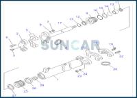 China 23D-63-32100 23D6332100 Scarifier Cylinder Seal Kit For KOMATSU Grader GD305A-1 GD305A-1A GD355A-1 GD405A-2 for sale