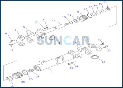 China 23D-63-32100 23D6332100 Scarifier Cylinder Seal Kit For KOMATSU Grader GD305A-1 GD305A-1A GD355A-1 GD405A-2 for sale