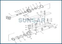 China 707-98-54500 7079854500 Ripper Tilt Cylinder Komatsu Fits Bulldozer D135A-1 for sale