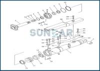 China 707-98-62100 7079862100 Blade Lift Cylinder Service Kit Fits Bulldozer D135A-1 for sale