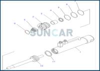 China 707-99-11050 7079911050 Cylinder Service Kit Fits Bulldozer D375A-3D KOMATSU for sale