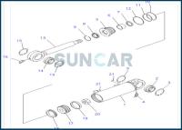 China 707-98-24710 7079824710 Tilt Cylinder Service Kit Fits KOMATSU D31EX-21 for sale
