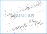 China 707-99-24670 7079924670 Blade Tilt Cylinder Service Kit Fits Bulldozer D31EX-21A KOMATSU for sale