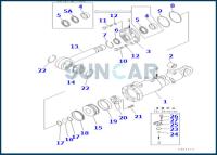 China 707-98-74410 7079874410 Blade Tilt Cylinder Service Kit For D375A-2 KOMATSU for sale