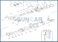 China 707-98-81010 7079881010 Tilt Cylinder Service Kit Fits Bulldozer KOMATSU for sale