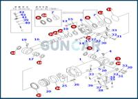 China 707-99-74440 7079974440 Ripper Lift Cylinder Service Kit For Bulldozers D375A-3 for sale