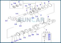 China 707-99-74450 7079974450 Blade Tilt Cylinder Service Kit For KOMATSU D375A-3D for sale