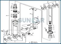 China FYA00006590 Left Boom Cylinder Service Kit Fits DEERE 240DLC 250GLC for sale