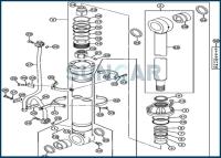 China 4653040 4S00961 Boom Cylinder Service Kit For DEERE 450DLC 470GLC for sale