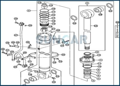 China 4653041 4S00960 Arm Cylinder Service Kit For DEERE 650DLC 450DLC for sale
