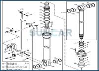 China FXB00002044 Boom Cylinder Seal Repair Kit For DEERE 180GLC 190GW for sale