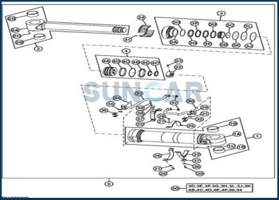 China 4669894 Positioning Cylinder Seal Repair Kit Fits DEERE 190DW for sale
