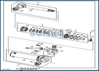 China 4669900 Blade Cylinder Service Kit Fits DEERE 190DW 230GW 220DW 190GW for sale