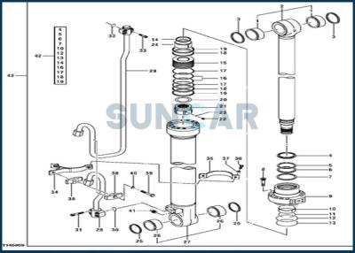 China AH173457 Boom Cylinder Seal Kit For DEERE 200CLC 909K 803M for sale