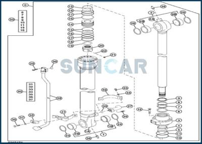 China FYA00001392 Bucket Cylinder Seal Repair Kits Fits DEERE 245GLC 210 230GW for sale