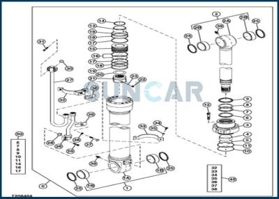 China 4662884 Positioning Cylinder Seal Kit fits DEERE 2154D 2054 for sale