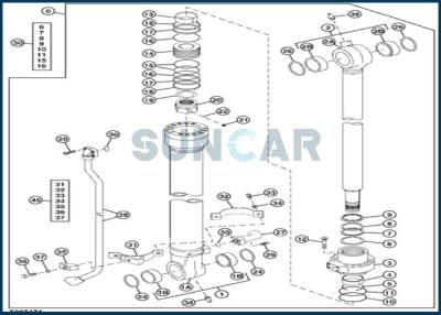 China DEERE-4654421 Boom Cylinder Seal Repair Kit for DEERE 225DLC for sale