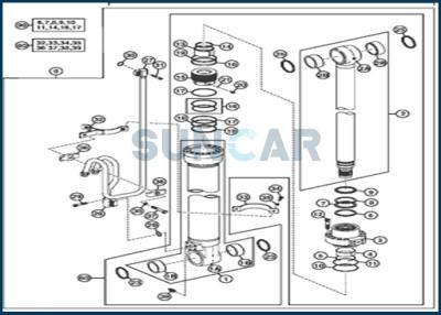 China DEERE-4662889  Boom Cylinder Service Kit Fits DEERE 220DW for sale