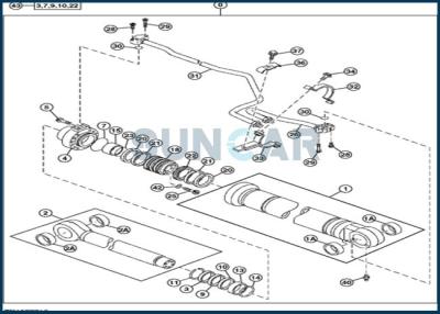 China DEERE-4485612 Boom Cylinder Seal Repair Kit for DEERE 2554 230CLC for sale