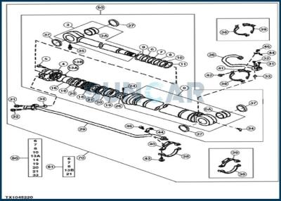 China AT264438 Arm Cylinder Seal Kit for Logger Components 200LC Deere for sale