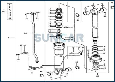 China 4662880 Arm Cylinder Seal Repair Kits for DEERE 200LC 270CLC for sale