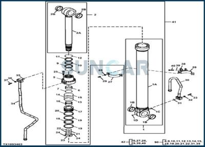 China FYA00010734 Boom Cylinder Seal Kit for DEERE 2954D 290GLC 270DLC for sale