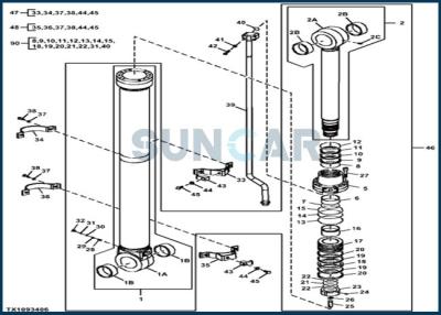 China FYA00010733 Arm Cylinder Service Kit for DEERE 2954D 290GLC 270DLC for sale