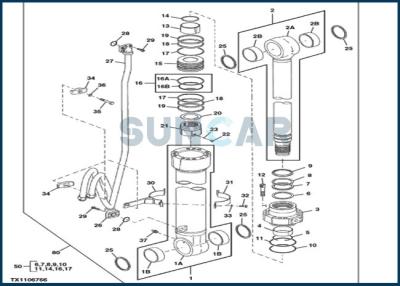 China DEERE-4686321 Boom Cylinder Seal Kit for DEERE 2954D 2554 for sale