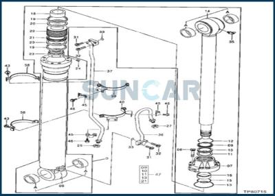 China DEERE 9180582 Service Kit for Arm Cylinder fits 370C 330LC 200LC 450CLC for sale