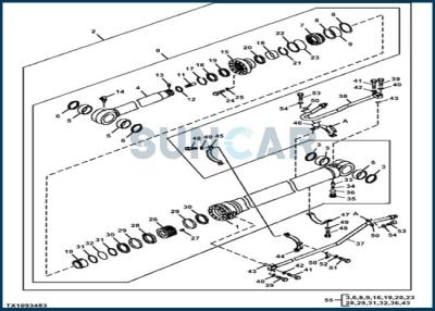 China DEERE 4640118 Arm Cylinder Seal Repair Kits for 350GLC 370C for sale