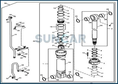 China AT264430 Bucket Cylinder Seal Repair Kit for DEERE 370C 200LC 330LC for sale