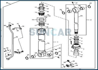 China FYA00001398 DEERE Bucket Cylinder Seal Kit fits  380GLC 3754D 350GLC for sale
