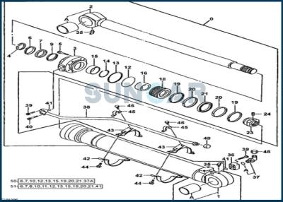 China AT196473 DEERE Bucket Cylinder Seal Repair Kit fits 450LC 892 992ELC for sale