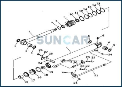 China 707-98-22020 7079822020 Boom Swing Cylinder Seal Repair Kit for PC10-7 PC20-7 for sale