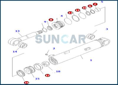 China 707-99-32140 7079932140 Steering Cylinder Service Kit fits WA450 WA470 for sale