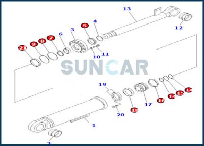 China 707-99-H0P03 70799H0P03 KOMATSU Dump Culinder Service Kit fits Compactors WF450 for sale