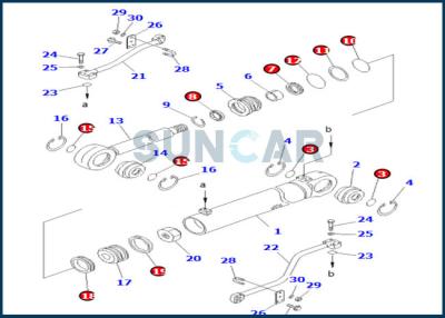 China 707-99-44500 7079944500 Lift Cylinder Service Kit for KOMATSU WF450T-3 for sale