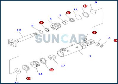 China 707-99-42500 7079942500 Tilt Cylinder Service Kit for WF450T-3 for sale