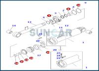 China 707-99-75450 7079975450 Lift Dump Cylinder Service Kit for WA500-3LK WA600-3 for sale