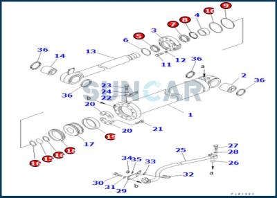 China 707-99-75460 7079975460 Dump Cylinder Service Kit for KOMATSU WA500-3 for sale