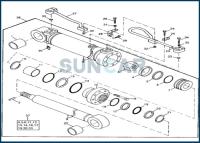 China AT196477 Boom Cylinder Service Kit fits DEERE Excavator 490 for sale