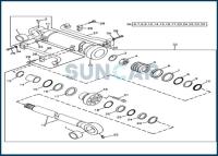 China AT264443 Bucket Cylilnder Seal Repair Kits for DEERE 490 for sale