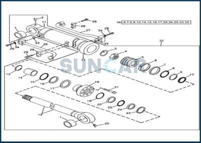 China AT264443 Bucket Cylilnder Seal Repair Kits for DEERE 490 for sale