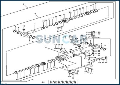 China AT264445 Excavator Arm Cylilnder Seal Repair Kits for DEERE 490 495D for sale