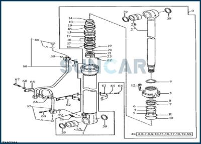 China DEERE AT196470 Boom Cylilnder Seal Repair Kits for Excavator 490E for sale